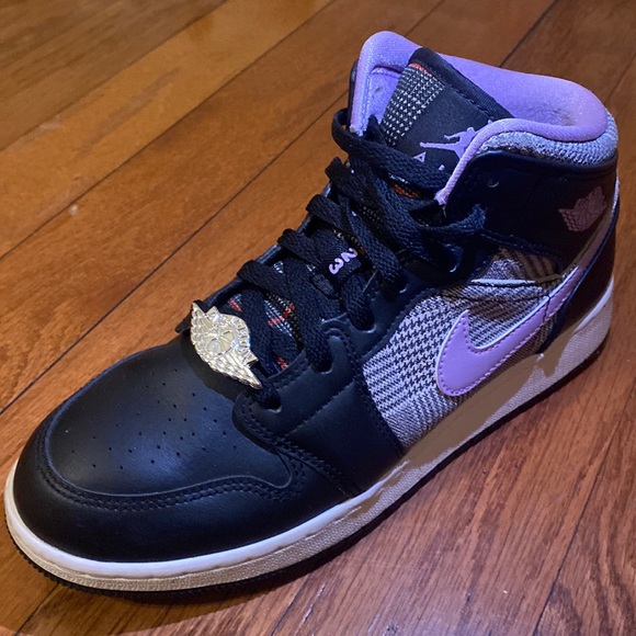 Nike | Shoes | Nike Jordan Mid Black And Lavender | Poshmark